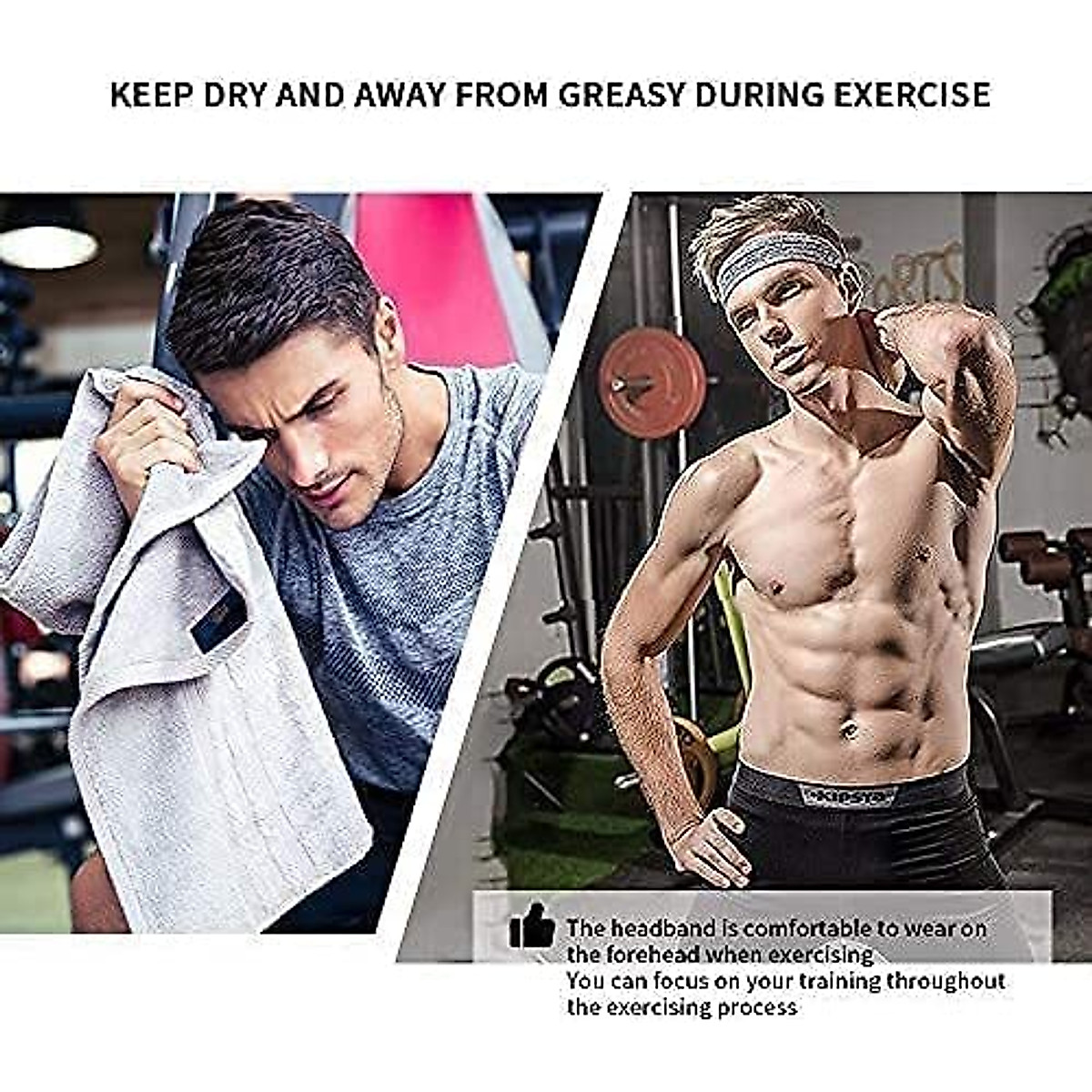 Scott Edward Women Headband (4 Pack), Women Sweatband & Sports Headband for Yoga, Golf, Gym, Camping, Running,Tennis (Sky Blue/Blue/Dark Green/Black)