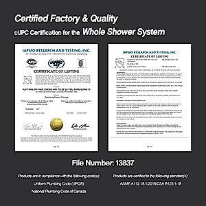 KOJOX 12 Inch Matte Black Shower System with High Pressure Rain Shower Head, Handheld Shower head, Bathroom Luxury Mixer Shower Combo Set Wall Mounted Shower Faucet Rough-in Valve and Trim Kit