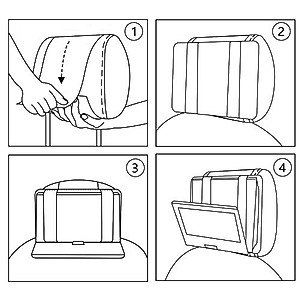 Hikig DVD Player Headrest Mount Holder Portable DVD Player Mount Car Back seat Headrest Holder for Swivel & Flip Portable DVD Player 7 ~ 11 Inch