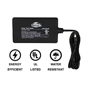 Pangea Reptile Heat Mat (Medium, 6x8, 10-20 gal), Black (UTH6x8)