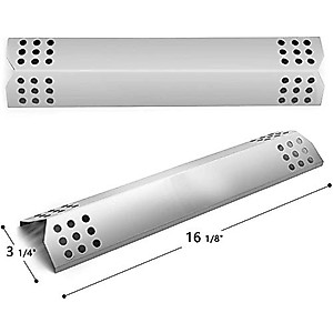 Hongso 5 Burners Pipe Tube and 5 Heat Plates Repair Kit Replacement Parts for Jenn Air Gas Grill 720-0709, 720-0709B, 720-0727, Kitchen Aid 720-0709C, 720-0954, 720-0954A, SBE6415-SPG4515