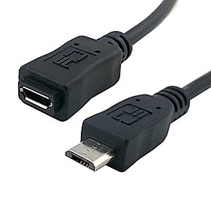 chenyang Micro USB 2.0 Extension Cable,Micro USB 5Pin Male to Female Data Charging Extension Cable for Dash Cam/GPS/Camera 4.92FT/1.5M