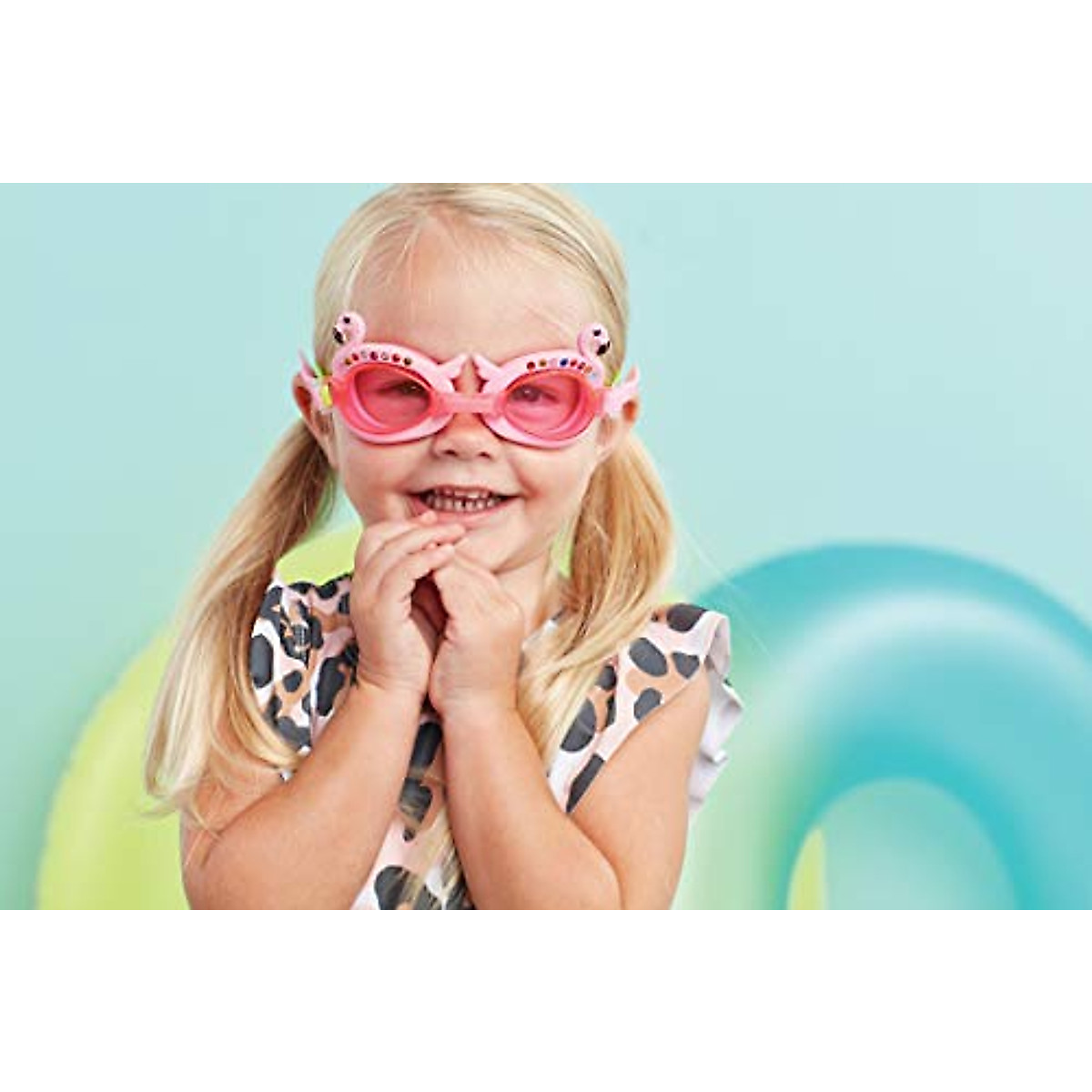 Mud Pie baby girls LEOPARD SWIMSUIT AND HEADBAND, Pink, 12-18 Months US