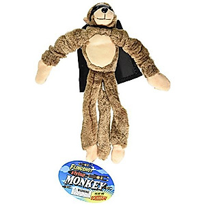 Playmaker Toys Flingshot Slingshot Flying Screaming Monkey, Brown