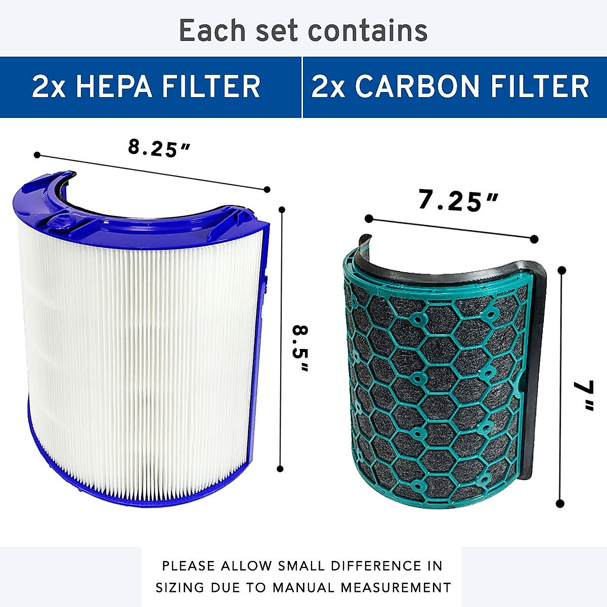 MaximalPower HEPA Filter and Carbon Filter for Dyson TP04 HP04 DP04 Air Purifier - Pure Cool Purifier Fan Replacement Filter True Glass HEPA Filter (1 Set)