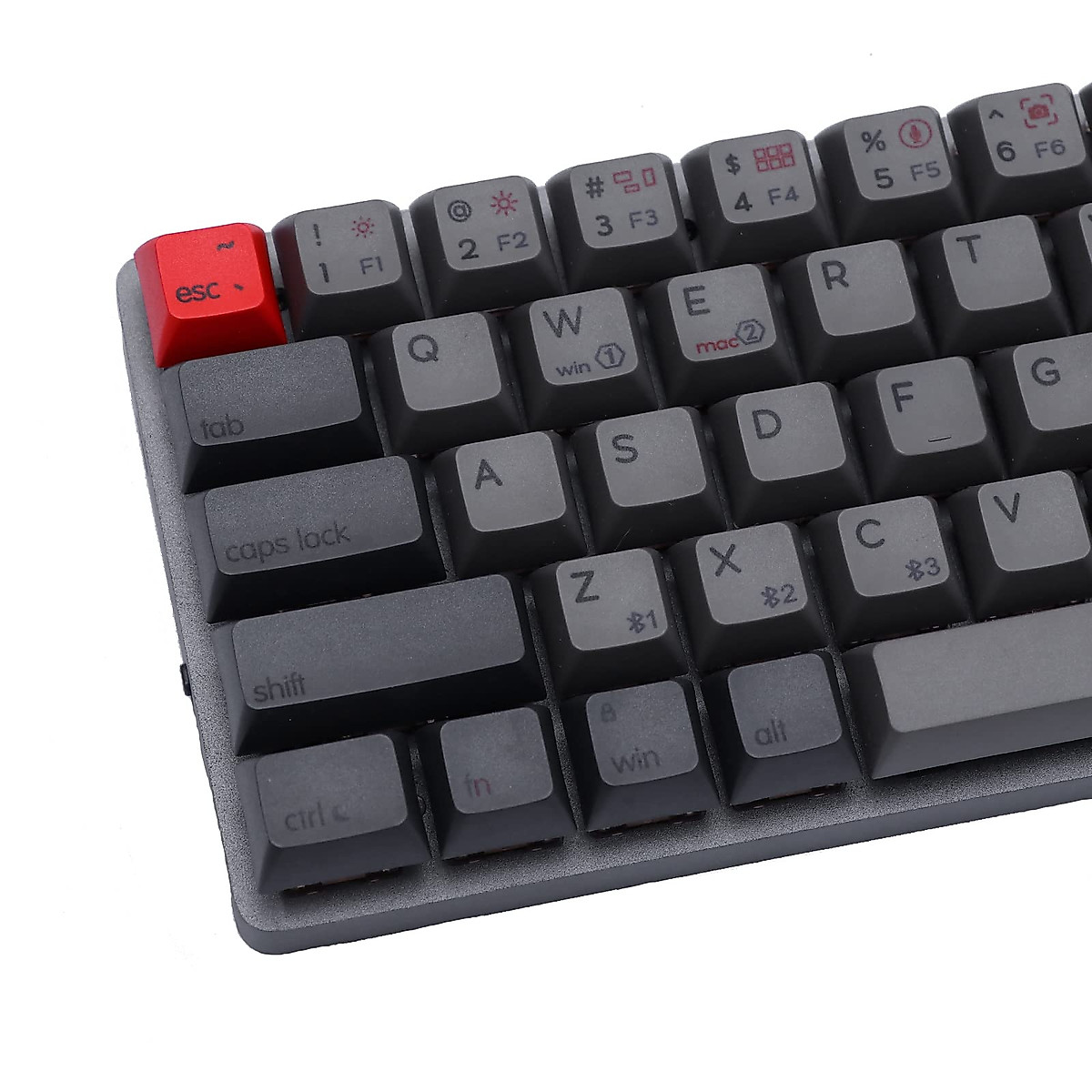 EPOMAKER NT68 65% RGB Hotswap Bluetooth 5.1 Wireless Wired Mechanical Gaming Keyboard with Foldaway Stand, 1900mAh Battery for Mac/Win/Gamer (Gateron Red Switch, Grey Black for Win)