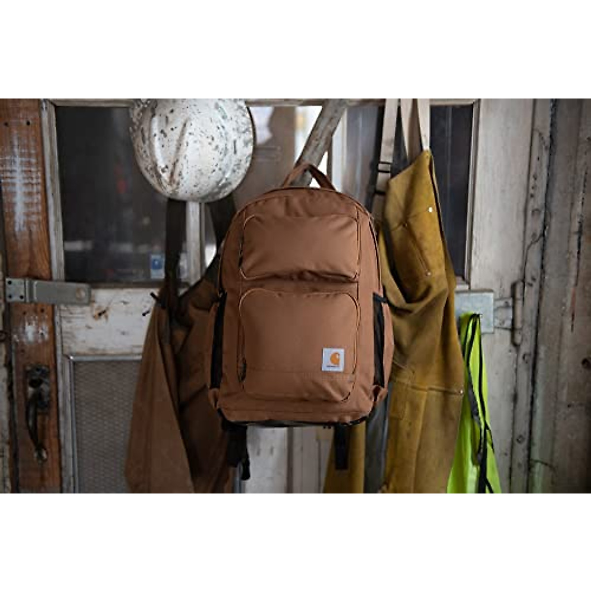 Carhartt Force Advanced Backpack with 15-Inch Laptop Sleeve, Tablet Storage, and Portable Charger Compartment, Carhartt Brown