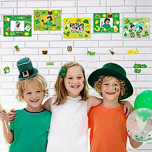 chiazllta 30 Packs St. Patricks Day Picture Frame Craft Kits for Kids St. Patricks DIY Craft Art St. Patrick Day Party Decoration Favor Home Classroom Game Activities