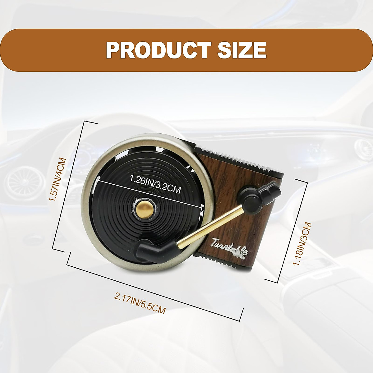 Car Retro Style Record Player Design, Car Air Freshener Clip, Car Vent Clip Aromatherapy Fragrance Diffuser, Rotatable Aromatherapy Clip, Car Accesories Interior.