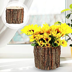 Angoily Tree Stump Flower Pot Succulent Planter Pots Decorative Tree Stump Shape Flower Pot Bonsai Pots for Indoor Outdoor Home Garden Decor