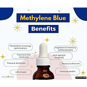 Optimum Upgrade OU Methylene Blue 1% | USP-Grade | Third-Party Tested Brain Health Dietary Supplement | 50ml Glass Dropper Bottle | No Formaldehyde (2 oz)