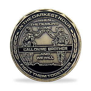 FunYan Army Challenge Coin Army Call on Me Brother Military Coin
