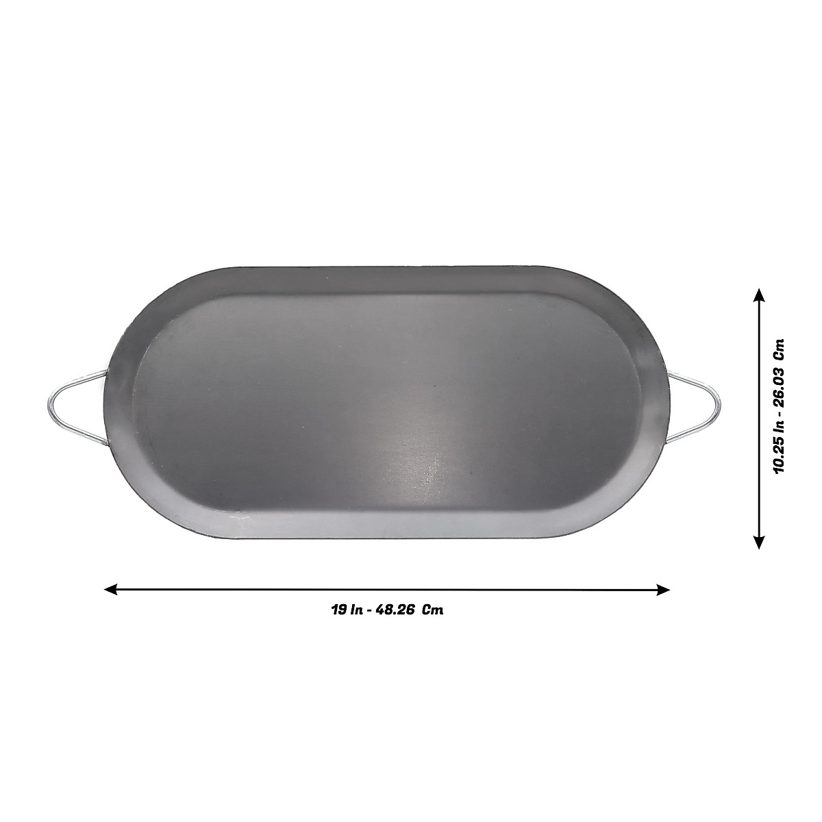 Comal Para Tortillas Grandes Para Estufas for Tortillas y Quesadilla Carbon Steel Heavy Duty Metal Handle (10 Inch)