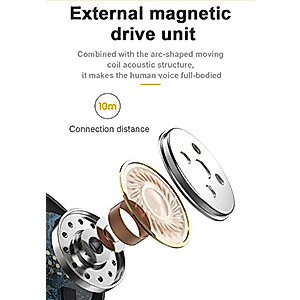 Invisible Earbuds Wireless Bluetooth Mini Ear Buds Tiny Waterproof Discreet Earphones Sleep Earbuds in Ear Hidden Earpiece Long Battery Life Headphones Smallest for Android iOS Sports Running Workout