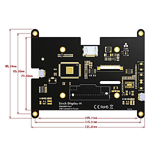 ELECROW 5 Inch Monitor for Raspberry Pi Touchscreen Monitor with Speaker LCD Display for Raspberry Pi 5 4 3 Windows PC HDMI-Compatible & USB Powered Travel Monitor for Laptop Black