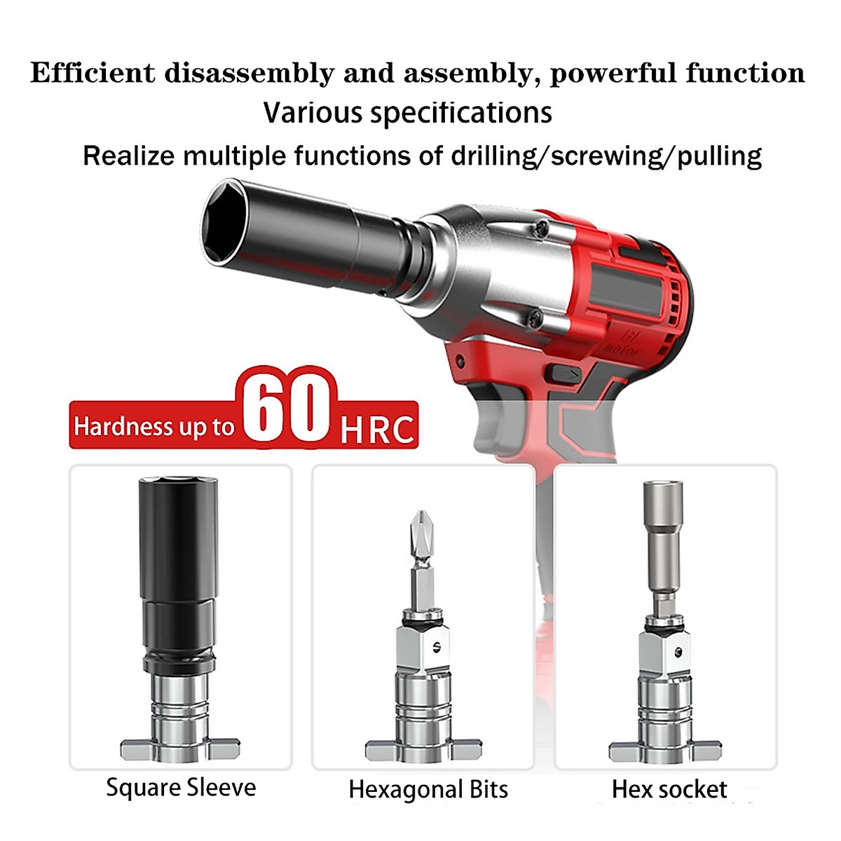 Replacement anvil assembly, impact wrench anvil assembly, Universal Multifunctional Impact Wrench Anvil (Color : Single use, Size : Square axis)