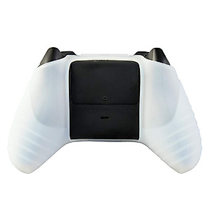 Controller Grip Cover for Xbox Series X/S, Anti-Slip Silicone Skin Protective Cover Case for Microsoft Xbox Series X/S Controller, 2 Pack with 8 Thumb Grips (White+Blue)