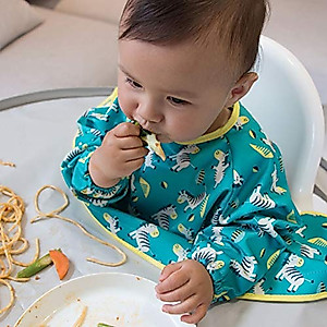 Tidy Tot Bib Pack 2 for Bib & Tray Kit. Unisex. One Size fits 6 Months - 2 Years. Waterproof. Adjustable Fit. Long Sleeved