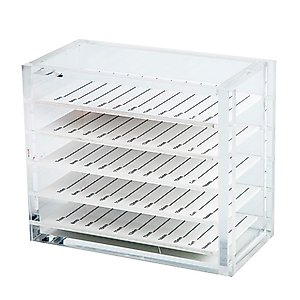 Acrylic 5 Layers clear Eyelash Storage Box, Makeup Display Container, Eyelashes Holder Case Grafting, Eyelash Transparent Box Extension Tool