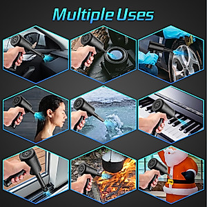 Compressed-air-dusters-electric-duster-100000RPM- air Blower for Computer - No Compressed air can - Replace Canned air dusters -Keyboard Cleaner - pc air dusters - Compressed air Electric 7600mAh