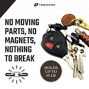 PROMETHEUS LIGHTS: Kappa Quick Release Keychain, Detachable Keychain That Holds up to 10 lbs, Easy, Secure and Stylish Pull Apart Keychain (Titanium)