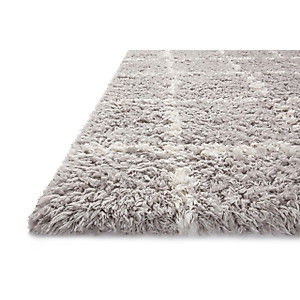 Loloi Angela Rose Amira Collection AMI-04 Silver / Ivory 9'-2" x 12'-6" Area Rug
