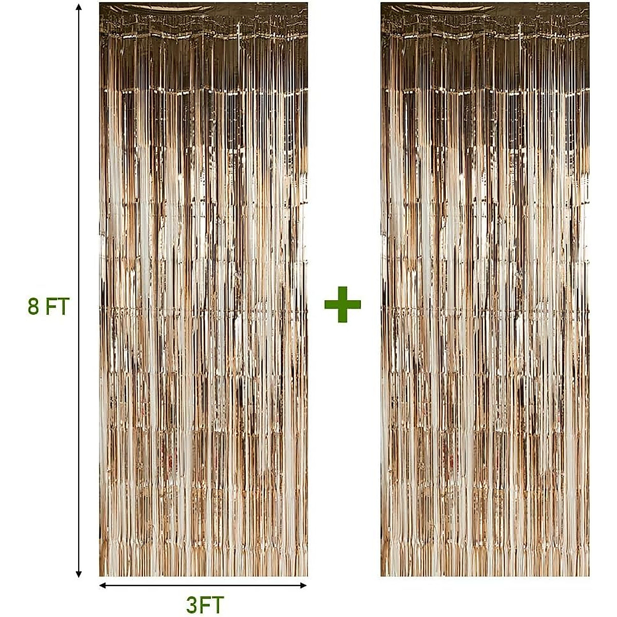 Twinkle Star 4 Pack Photo Booth Backdrop 3FT x 8FT Metallic Tinsel Foil Fringe Curtains Environmental Background for Birthday Wedding Party Christmas Decorations