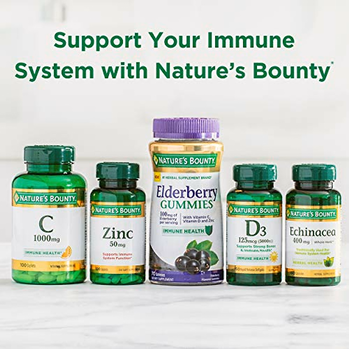 Nature's Bounty Vitamin C 500 mg with Rose Hips Chewable Tablets, Orange Flavor 90 ea (Pack of 2)