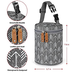 Accmor Breastmilk Cooler Bag, Insulated Baby Bottle Cooler Tote Bags, Baby Bottle Warmer Cooler Bag, Baby Bottle Bag Great for Nursing Mom Daycare, Grey