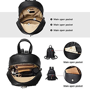 OUKUPA Small Fashion Backpack Purse for Women Girls,Leather Mini Backpack Designer Ladies Travel Shoulder Bag Teenage Girls Purses Daily Bookbag with Cute Tassel Lightweight