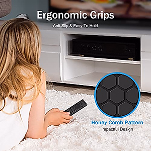 Fintie Protective Case for Samsung Smart Solar Cell Remote Control 2021 BN59-01357 BN59-01363, Light Weight Kids-Friendly Anti Slip Shock Proof Silicone Cover, Black