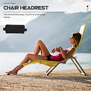 Car Accessories Beach Chair Headrest Recliner Pillow Foldable Beach Chair Rest Lounge Chairs Neck Support Chair Cushion Coffee Deck Chair Neck Pillow Outdoor Chairs