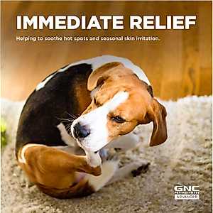 GNC Pets Advanced Hydrocortisone Spray for Dogs, 4oz | Hydrocortisone Dog Spray for Hot Spots, Flea and Insect Bites, Irritated Dry Skin, Allergies, and More, Natural, (FF14832)