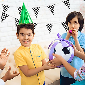 RUBFAC 170ft 120pcs Black and White Checkered Flag Banner Racing Flags Pennant Banner, Nascar Theme Race Car Monster Truck Birthday Party Decorations, Monster Jam Party Supplies