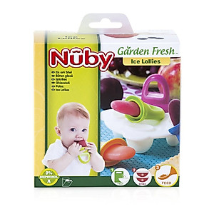 Nuby Garden Fresh Fruitsicle Frozen Pop Tray, Pack of 2