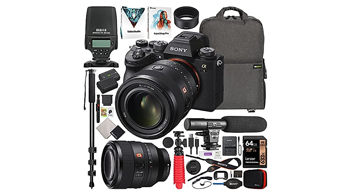 Sony Alpha 1 Full Frame Mirrorless Camera Bundle | 50MP 8K Video