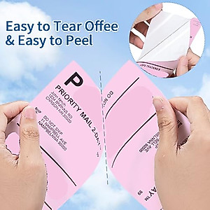 LabelCreate Thermal Label Printer Paper - 500 PCS, 4"x6" Fan-Fold Label Shipping Supplies Labels, Permanent Adhesive Thermal Labels for Small Business Supplies, Pink