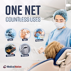 Medical Nation 21" Hair Net Disposable Bouffant Caps |CASE OF 1000, Black| Hairnets, Non-Woven, Non-Pleated Hair Cover |for Medical, Lab, Nurse, Tattoo, Food Service, Hospital, Cooking- Size 21" Black