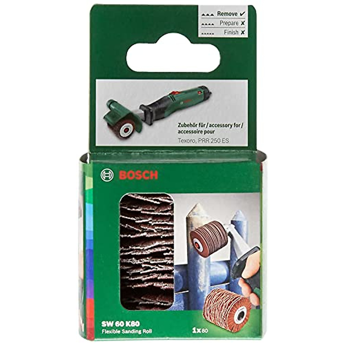 Bosch Home and Garden Sanding Flexible Roll (SW60 K80, for Bosch Home and Garden PRR 250 Removing Roller)