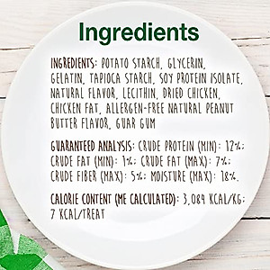 Nylabone Healthy Edibles Chewy Bites Dog Training Treats Peanut Butter 6 oz.