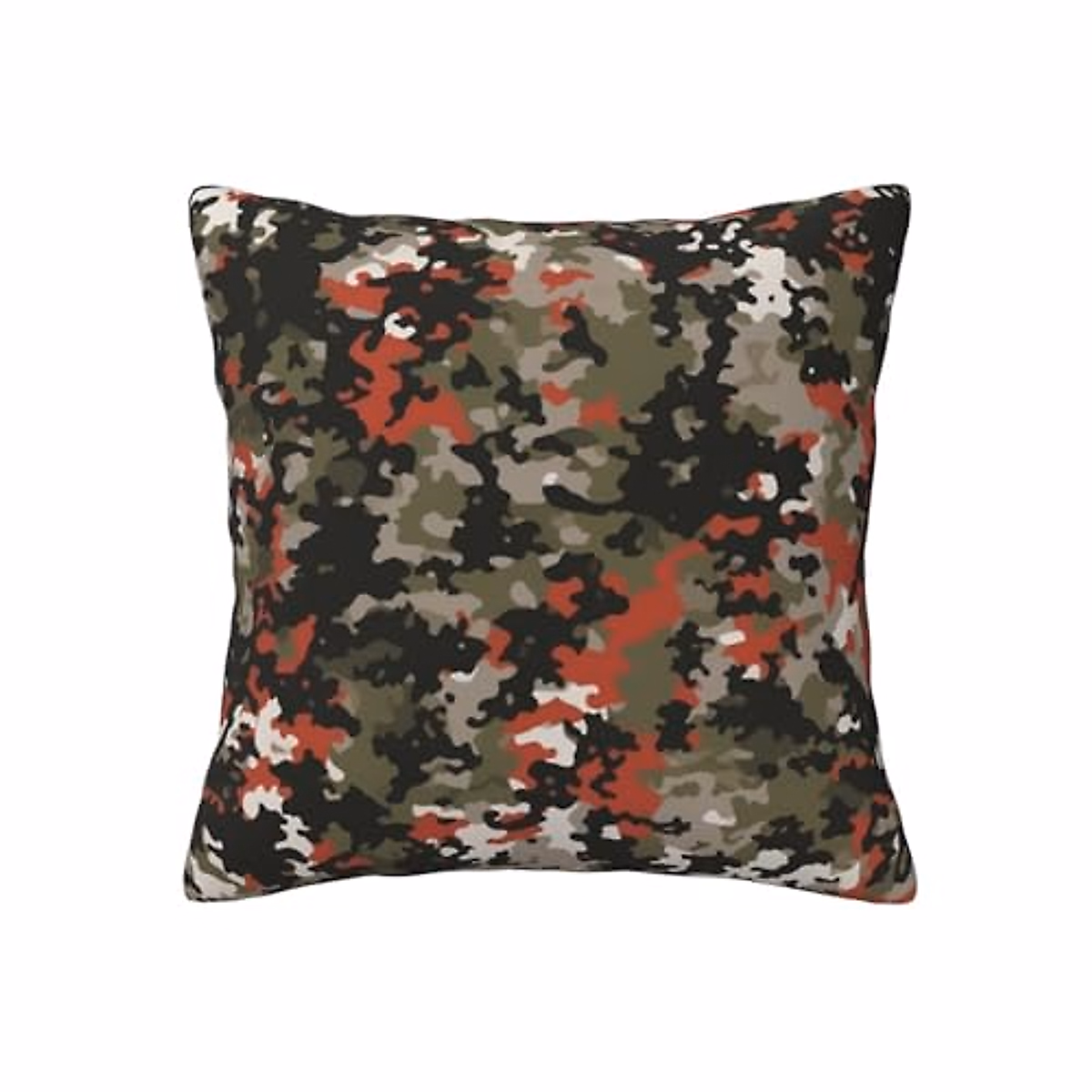 RLDOBOFE Camo Print Throw Pillow Covers Decorative Pillow Cover Square Cushion Cases Soft Cushion Cover Throw Sofa Pillow Case for Home Decor Living Room Bed Couch Car 18"x18"