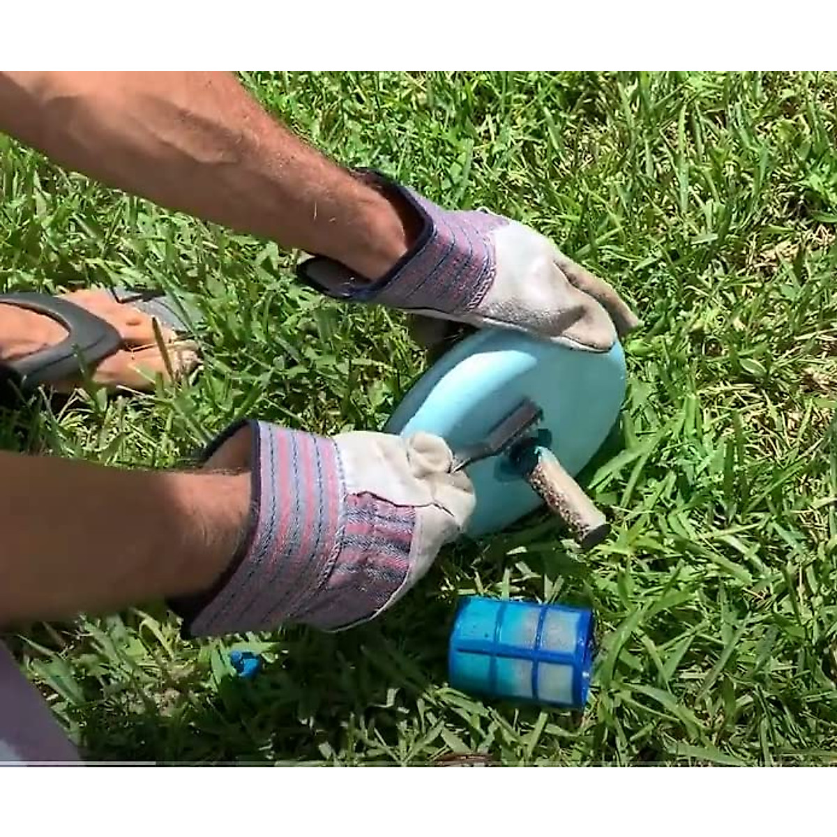 XtremepowerUS 90120 System Reduces Chlorine Algae Purifier Pool Solar Ionizer, Blue