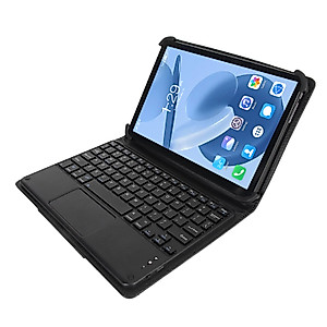 DAUERHAFT 10.1 Inch 2 in 1 Tablet, Black Dual Speakers 5GWIFI Support Front 8MP Rear 16MP Tablet 100‑240V for Studying (US Plug)
