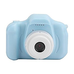 ASHATA Portable Cartoon Camera, Mini 1080P Digital Camera, One Click Smart Focusing, Anti Shake, with 2.0 inch Screen, The Best Gift for Kids, Children(Blue)