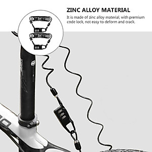 BESPORTBLE 2pcs Cable Lock Scooter Bike Bulk Beads Motorbike Chain Lock Anti- Bike Locks Bike Lock Password Lock Bike Ring Lock Motorcycle Bike Scattered Beads Accessories Steel Cable