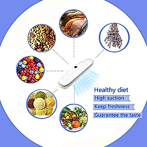 vabomn Vacuum Sealer-Food Vacuum Sealer for Food Saver， Airtight Food Storage ，Dry and wet food storage，with 10Pcs Seal Bags (white)