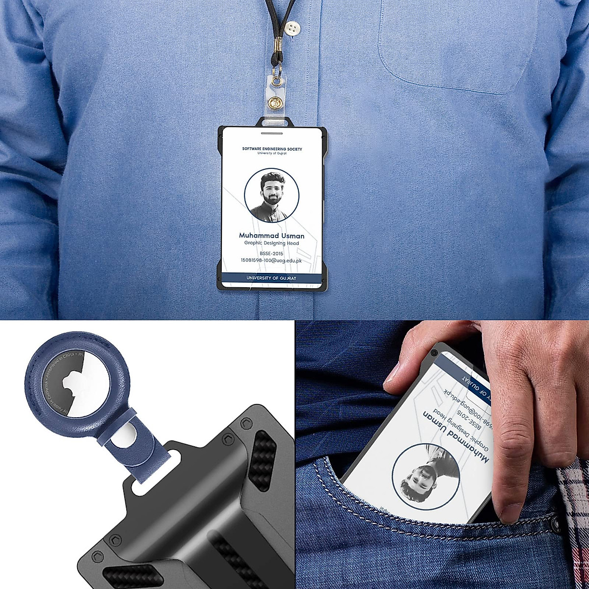 ONLOOKER Wallet for Men - Slim Aluminum Metal Money Clip Wallet with 1 Clear Window, ID Card Holder Holds Up 15 Cards with Cash Clip, Ultra-Thin Minimalist Wallet (Black)