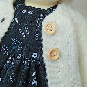 BlissfulPixie Handmade Waldorf Doll- Ella 12", Soft Girl Rag Doll with Cute Stuffed Plush, Ideal First Doll for Babies & Toddlers