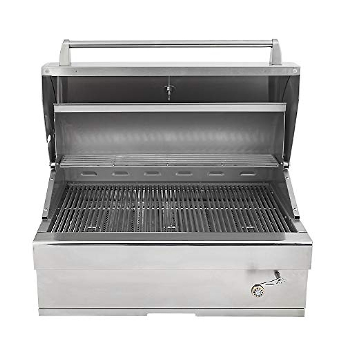 Barbeques Galore 32-inch Turbo Charcoal Built-In Stainless Steel BBQ Grill with Charcoal Tray - 32CHARCOALG