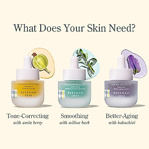 Beekman 1802 Dream Booster Bakuchiol Face Serum - Retinol Alternative for Sensitive Skin - Fine Lines & Pore Minimizer - Vegan - Fragrance Free -0.5 fl oz